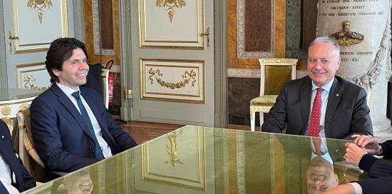 Il nuovo ambasciatore di Malta, Daniel Azzopardi, in visita a Palazzo ...